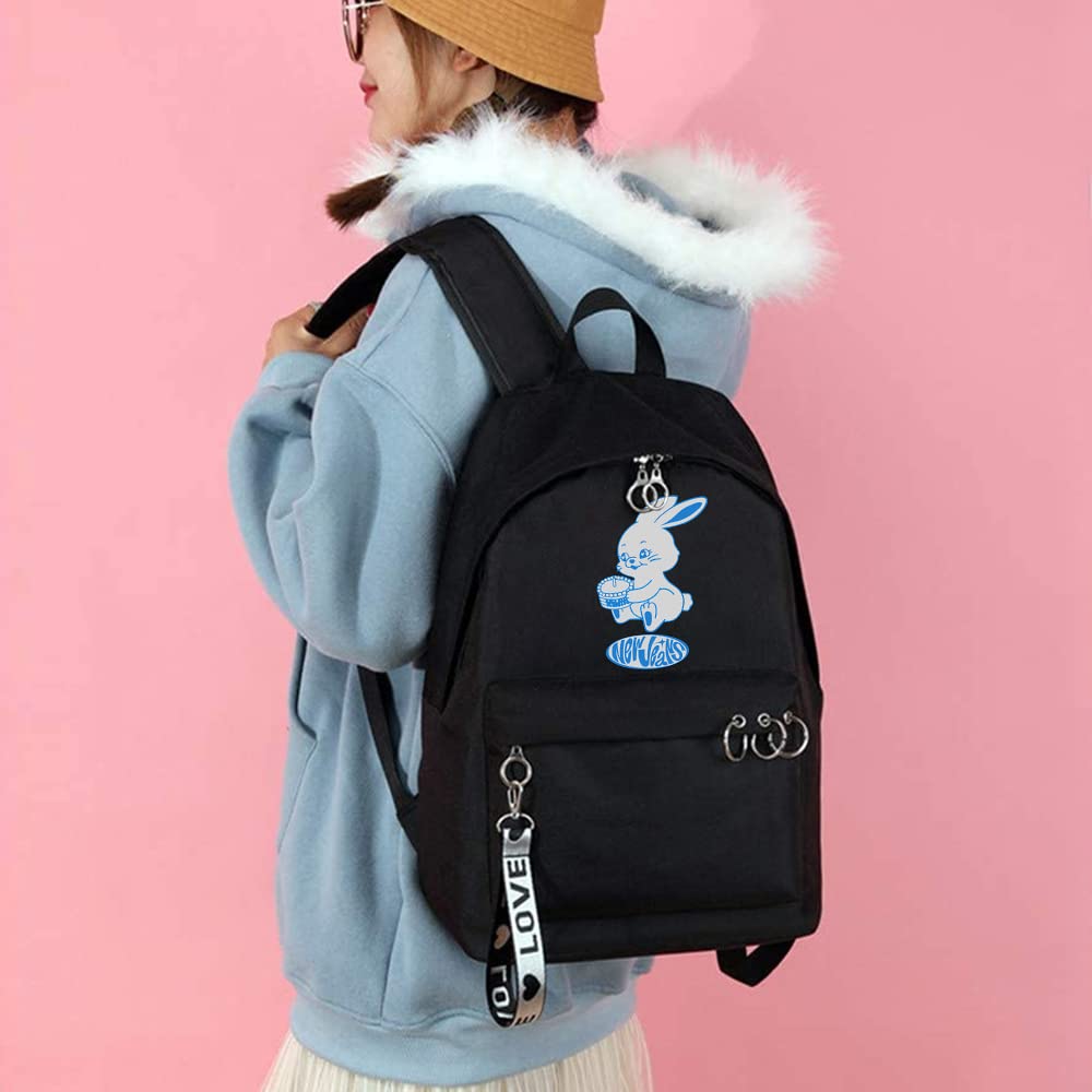 KAEFRA Casual Kpop New Black jeans Pink HAERIN HYEIN MINJI Merchandise HANNI DANIELLE Merch Backpack Bags (KH002)