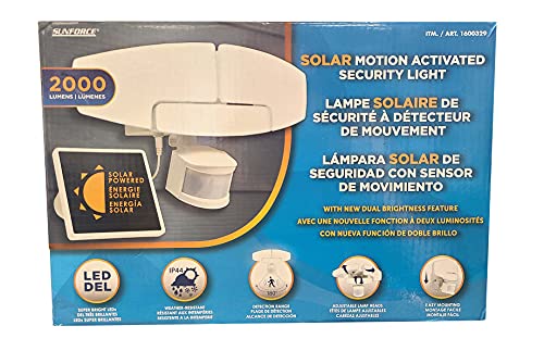 Costco Sunforce 2000 Lumen LED Motion Activated Solar Security Light