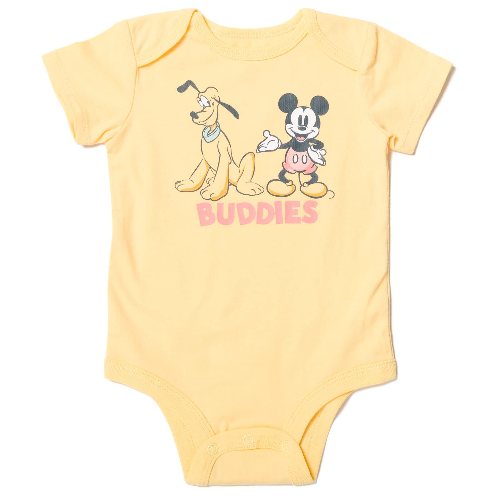 Disney Pluto Mickey Mouse Newborn Baby Boys Snap Bodysuits and Pants Blue/Yellow/Gray 6-9 Months