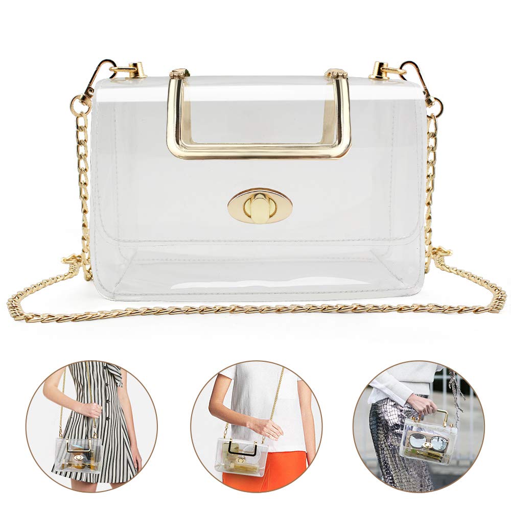 COROMAY Clear Purse for Women, Clear Crossbody Bag, Clear Stadium Purse Handbags