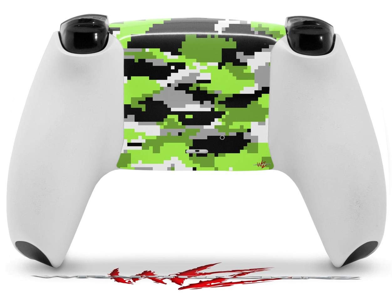 WraptorSkinz Skin Wrap compatible with Sony PS5 DualSense Controller WraptorCamo Digital Camo Neon Green (CONTROLLER NOT INCLUDED)