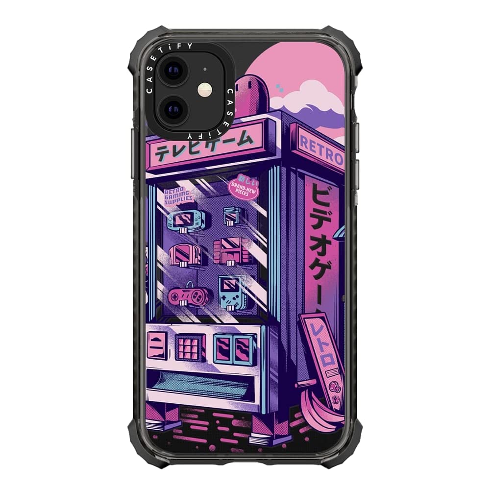 CASETiFY Ultra Impact Case for iPhone 11 - Retro Vending Machine - Clear Black