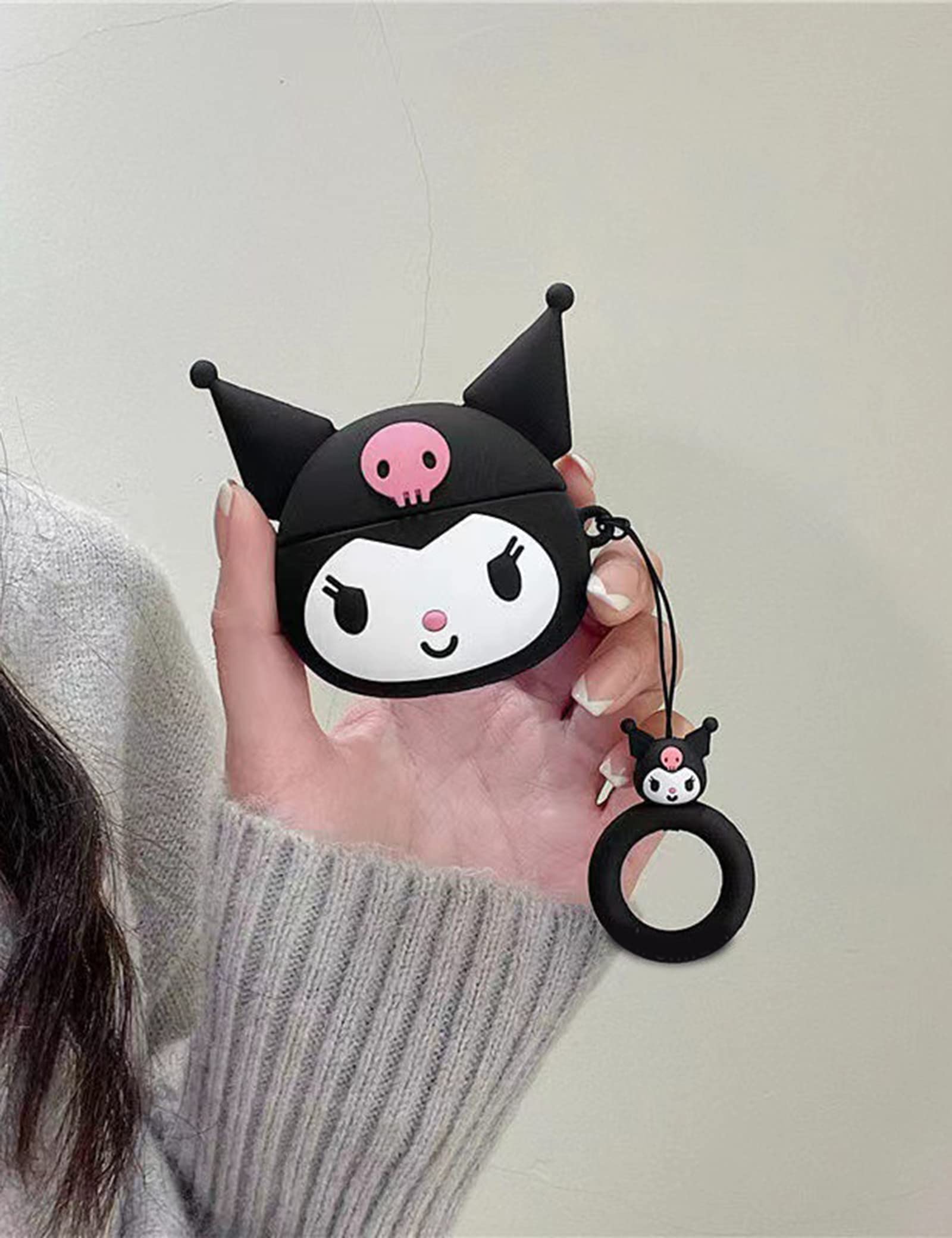 Cartoon Case Compatible with Apple AirPods Pro Anime, Fun Cute Kawaii Protective Case Anti-Fall Headphone Case for Airpod Pro Case Cover (AirPods Pro, BlackMonster)