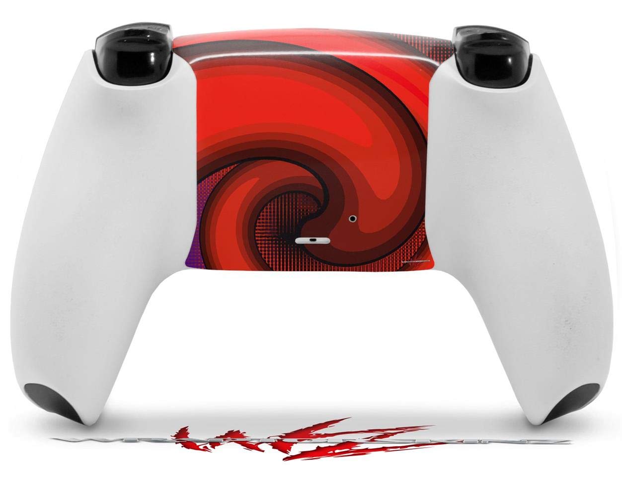 WraptorSkinz Skin Wrap compatible with Sony PS5 DualSense Controller Alecias Swirl 01 Red (CONTROLLER NOT INCLUDED)