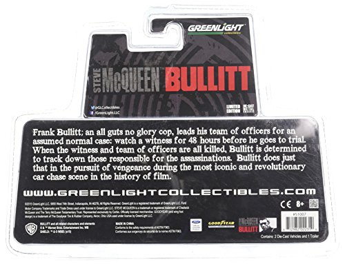 GreenLight 1: 64 Hitch & Tow - Steve McQueen Bullitt Movie Trailer Set Diecast Vehicle