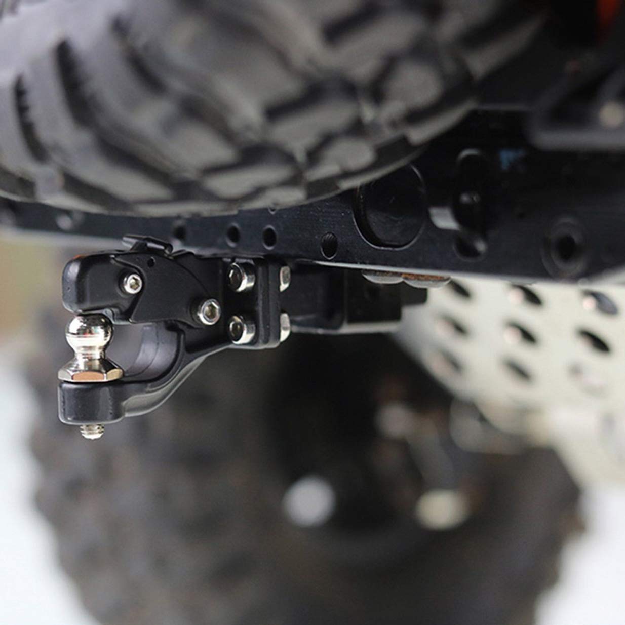 Share Goo Metal 1/10 RC Hitch Trailer Hook Simulation Climbing Tow Shackles Compatible with Traxxas TRX-4 90046 90047 SCX10 1/10 RC Crawler Ca