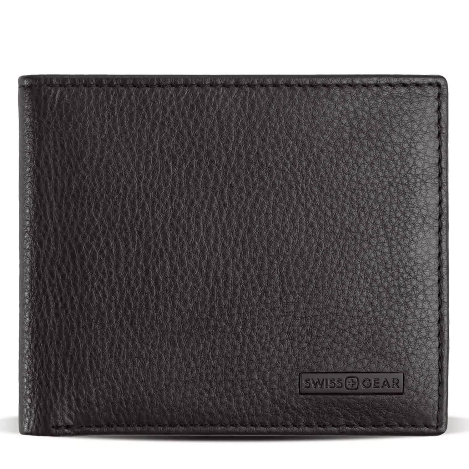 SwissGear Travel Wallet, Pebbled Black, Slim Bi-Fold