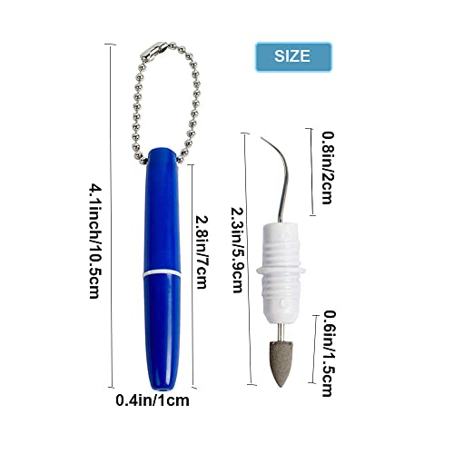 Portable dental picks, Teeth Stain Remover, Mini Travel Plaque and Tartar Remover with chain Mini Stain Eraser Dental Tooth cleaning tools, Interdental Pick,Tooth Kit for Travel & Home Use (2Pcs)