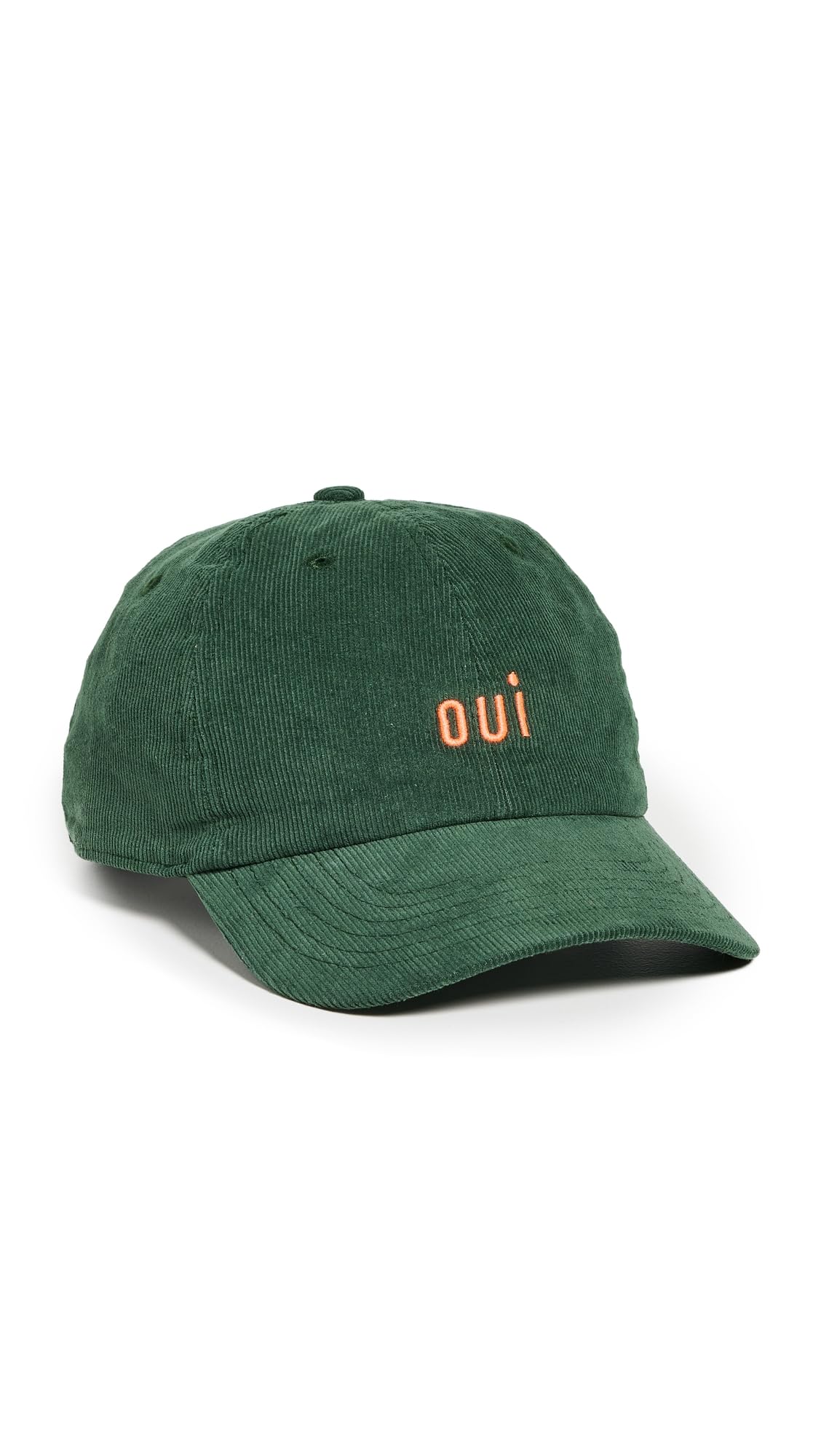 Clare V. Women's Corduroy Baseball Cap, Olive, Green, One Size