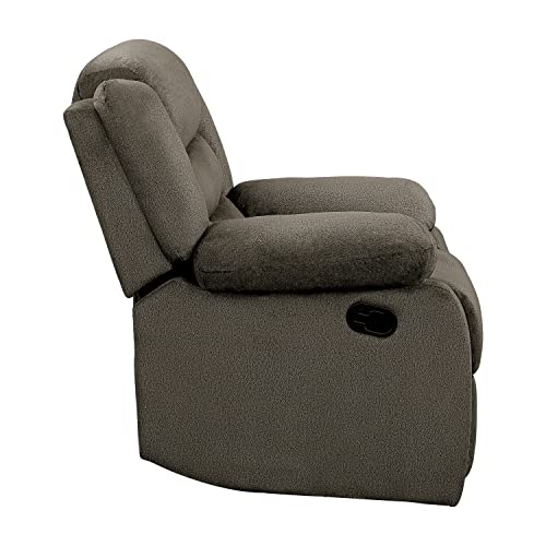 Lexicon Mabel Wall-Hugger Manual Double Reclining Loveseat, Brown