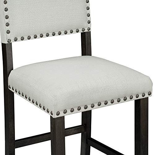 Modern 5 Piece Counter Height Dinig Table Set for 4, Upholstered Dining Table Set Include Rectangle Table and 4 Padded Chairs