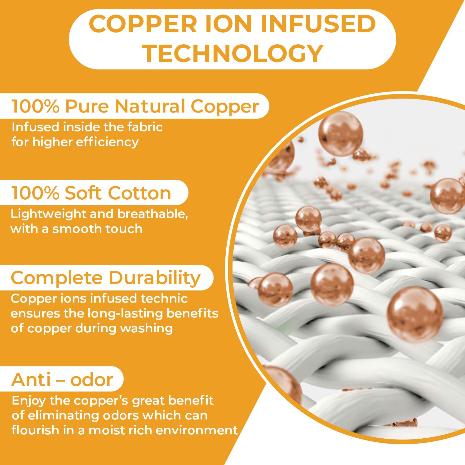Copper Infused Face Mask With Extra Filter Pocket Protection Layer, Adjustable Ear Loops & Nose Wire (2 Pack, Large, Black)