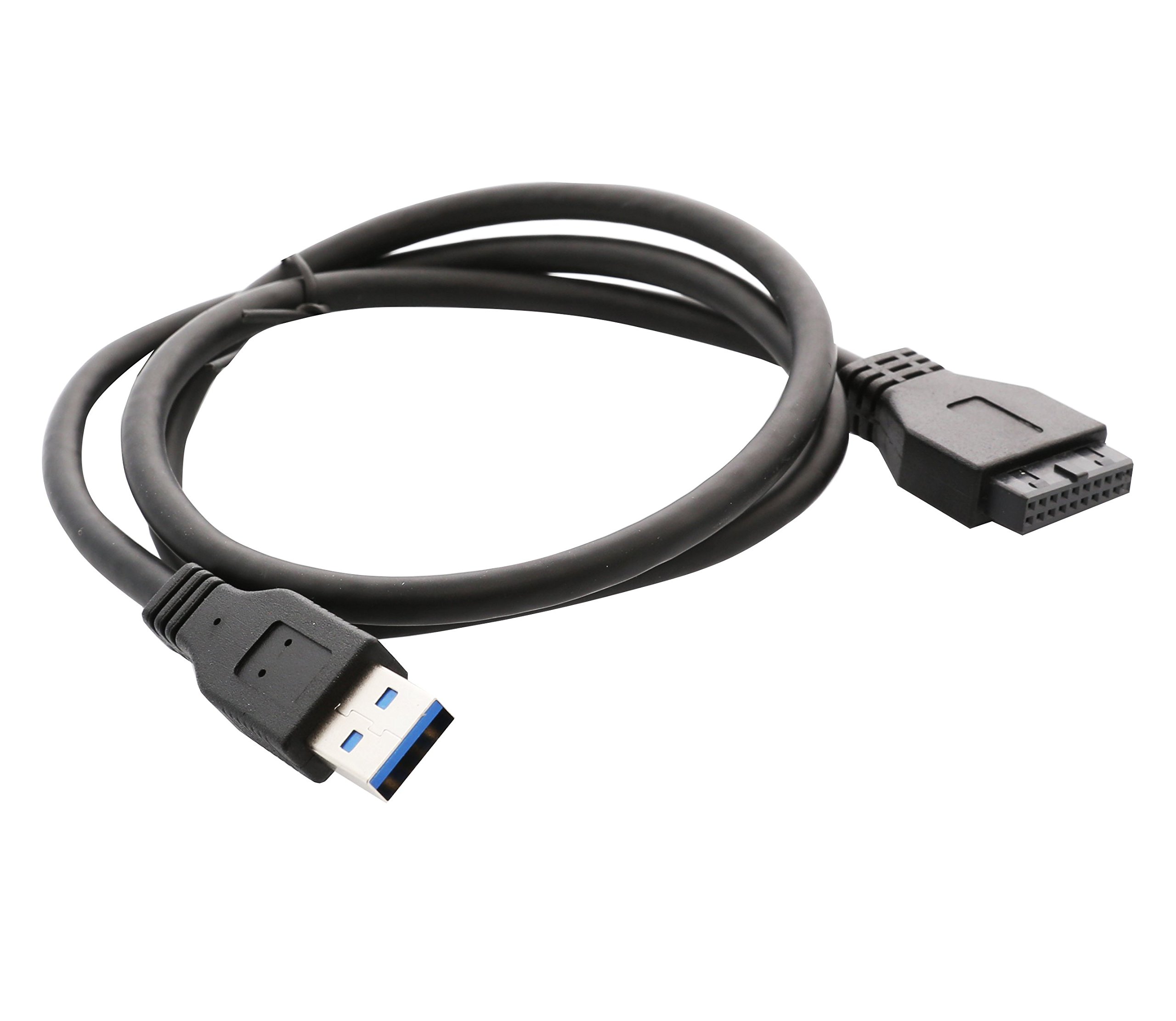 Syba Active 4 Port USB 3.0 Hub Panel for 3.5" Floppy Bay 19 Pin Header SATA Power SY-HUB20211
