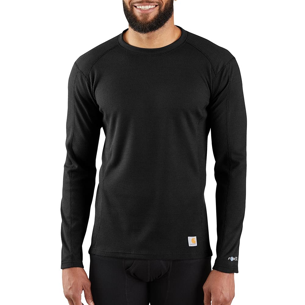 Carhartt Men's Base Force Midweight Classic Crew, Black, 4X-Large