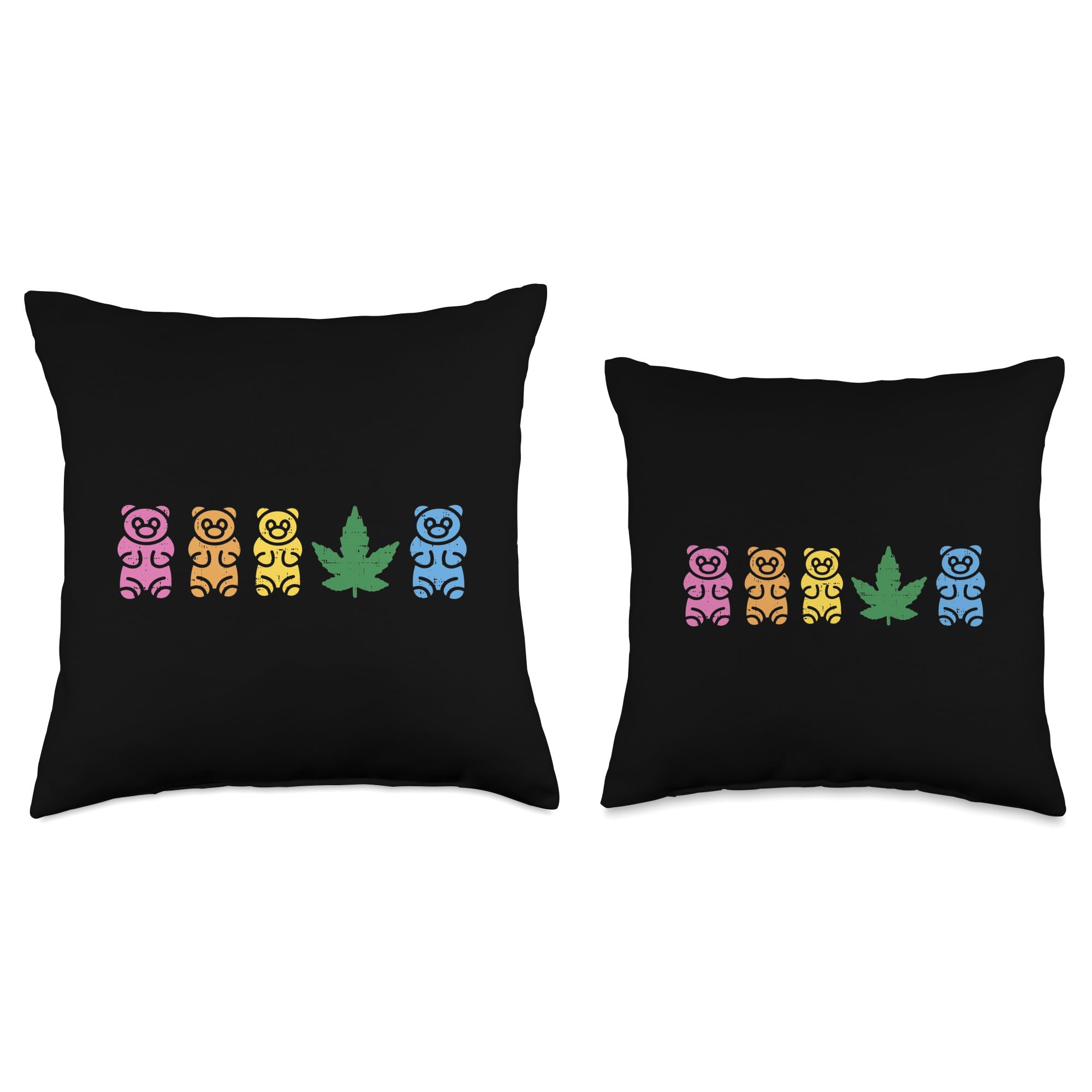 CBD Gummies Cute Weed Cannabis Hemp Oil Lover Dealer Gift Throw Pillow
