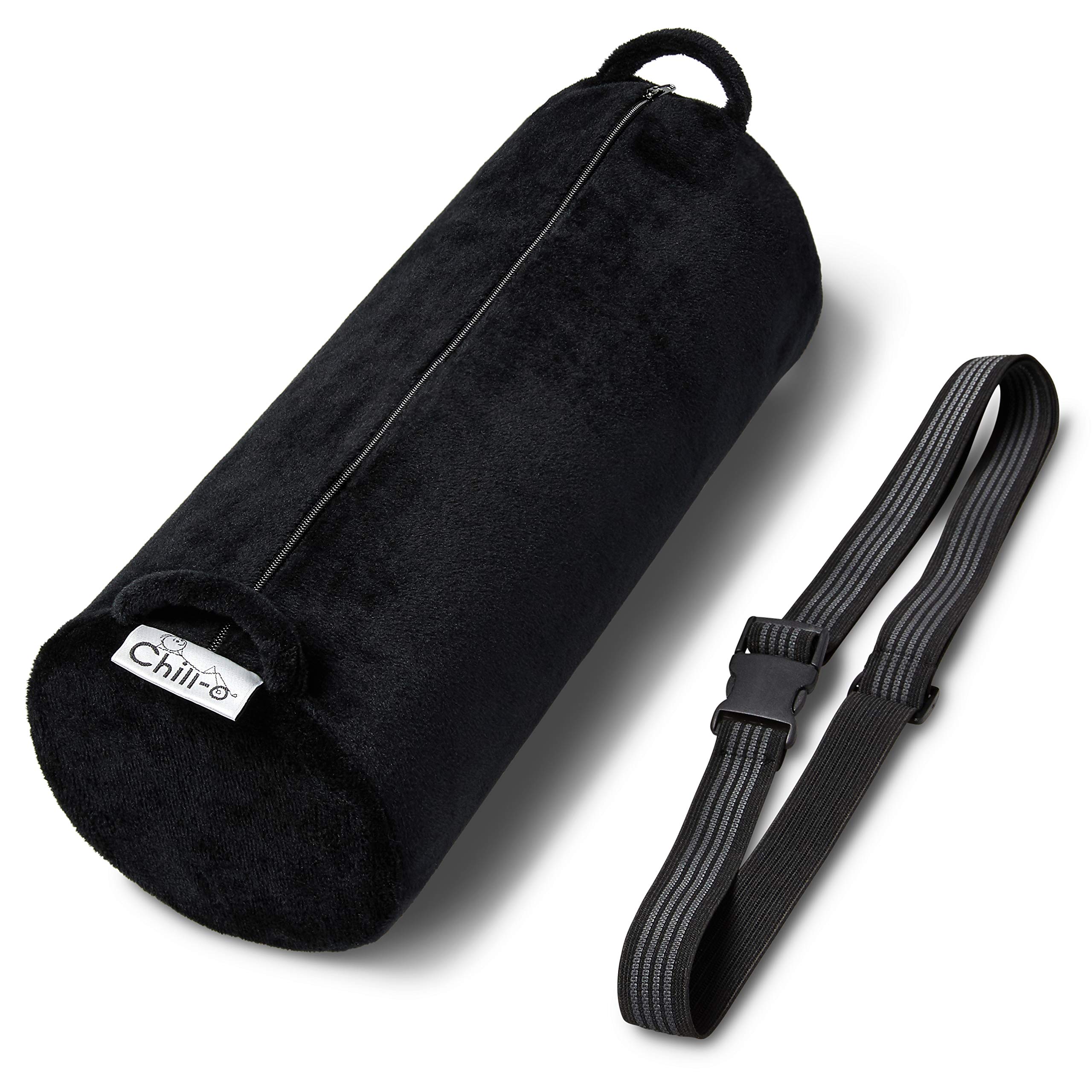 Chill-o Lumbar Support Pillow Roll for Lower Back, Neck, and Legs - Use in Chair, Car Seat, Bed, Office Chair (Can Reduce Back Pain and Strain) Removable Strap Allows for Many Uses - Great Gift