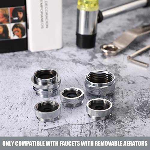 Faucet Adapter Kit, Brass Aerator Adapter Male Female Sink Faucet Adapter Connecting Garden Hose, Water Filter, Hose via Diverter