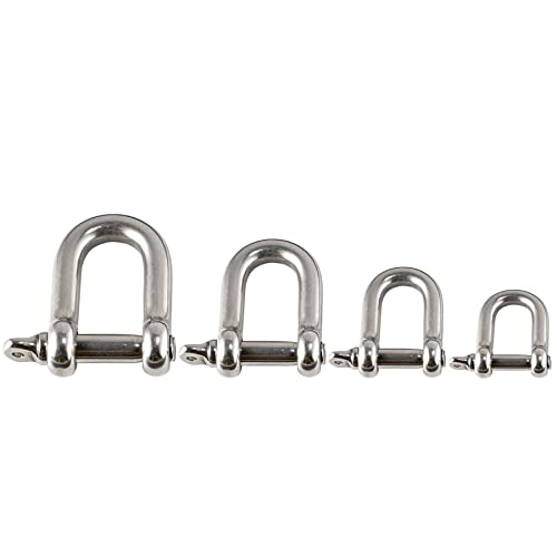 Ergodyne - 19792 Squids 3790S Tool Attachment Shackle, Stainless Steel, 15 Pounds, 2-Pack, Small