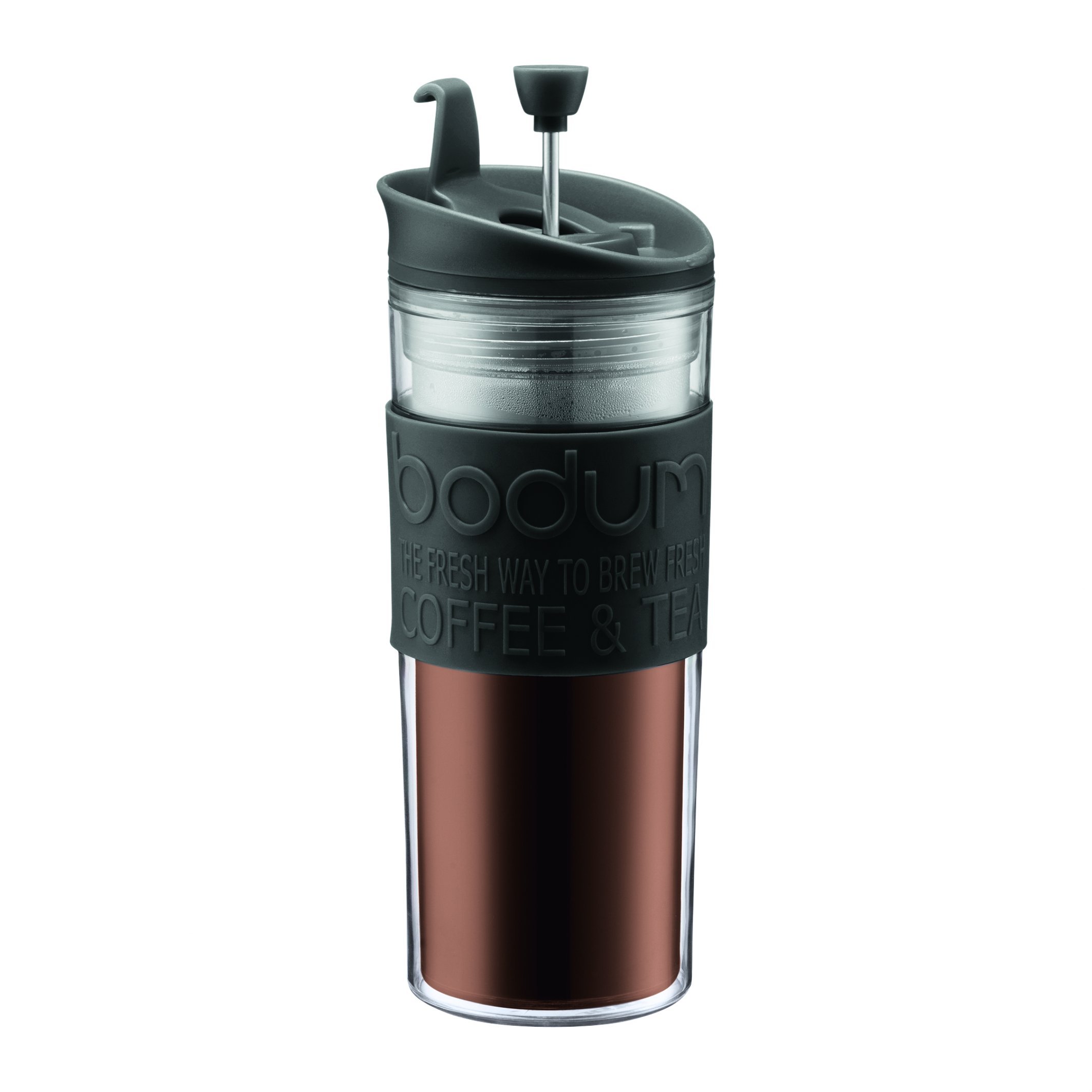Bodum Travel French Press Coffee Maker, Plastic, Black, 0.45 Litre