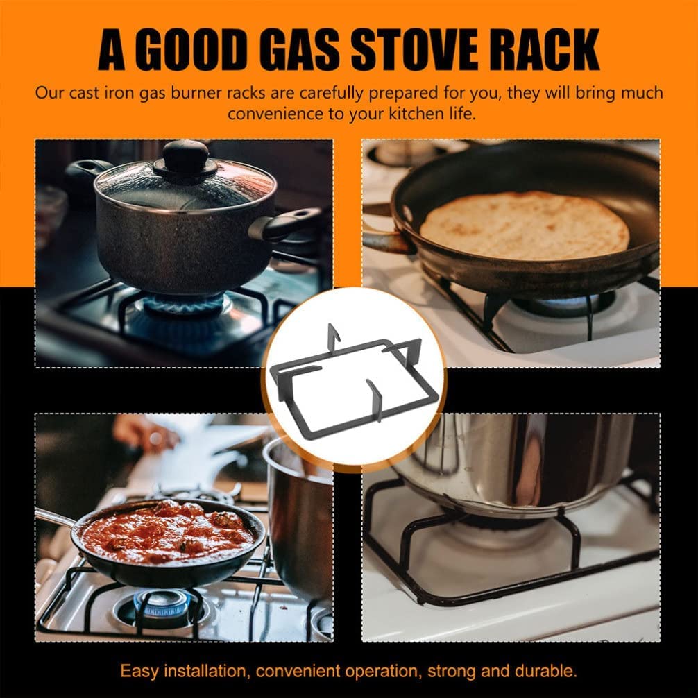 CASOTA Universal Pan Support Stand Metal Brackets Stove Support Rack Cast Iron Wok Rack Gas Stove Bracket Anti- Skid Windproof Pot Rack Replacement Wok Ring for Kitchen Restaurant Shelving Brackets