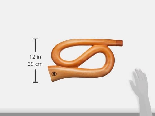 S-shaped Professional Didgeridoo for Meditation, Sound Healing Therapy, Yoga and Circular Breathing β NOT MADE IN CHINA β Mahogany Wood, 2-YEAR WARRANTY