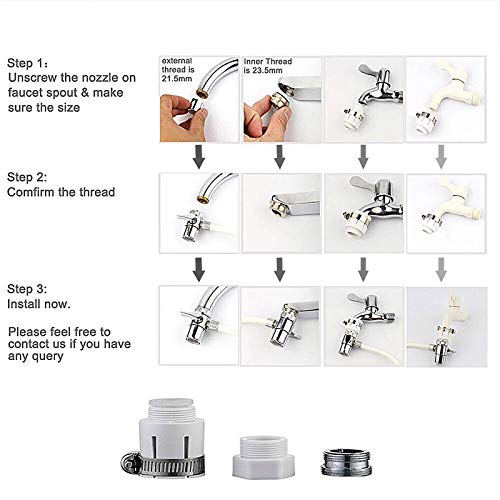 Faucet Water Filter, Hima Tap Water Purifier 8 Layer Purification Ceramics Remove Heavy Metals, Fluoride, Suitable for Most Taps, Home Kitchen Healthy Drinking Water Filter