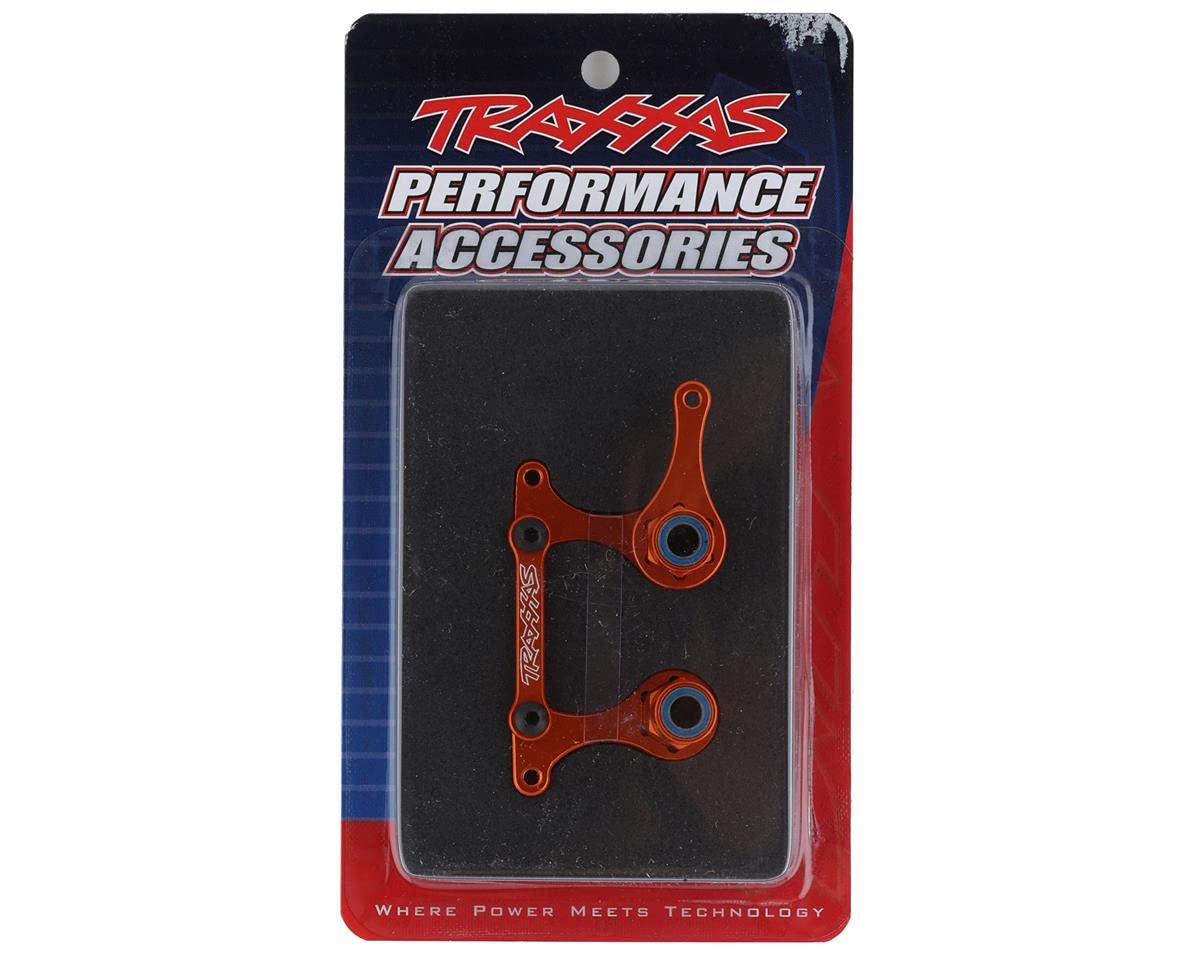 Traxxas 3743T Steering bellcranks, Drag Link (Orange-Anodized 6061-T6 Aluminum)/ 5x8mm Ball Bearings (4)/ Hardware (Assembled)