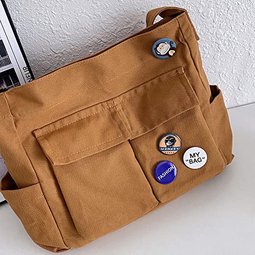 CLBDBAG Fashion Lar ity Msenr Bag th Pin Bads Shoulr s Multi-kets for Travel Office