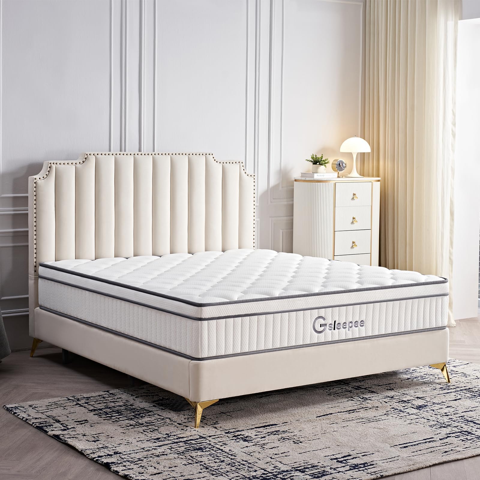 Gsleepee Full Mattress, 10 Inch Full Size Mattress in a Box, Gel Memory Foam Hybrid Mattress for Motion Isolation, Soft and Comfortable Mattress, Pressure Relief, Medium Firm Support