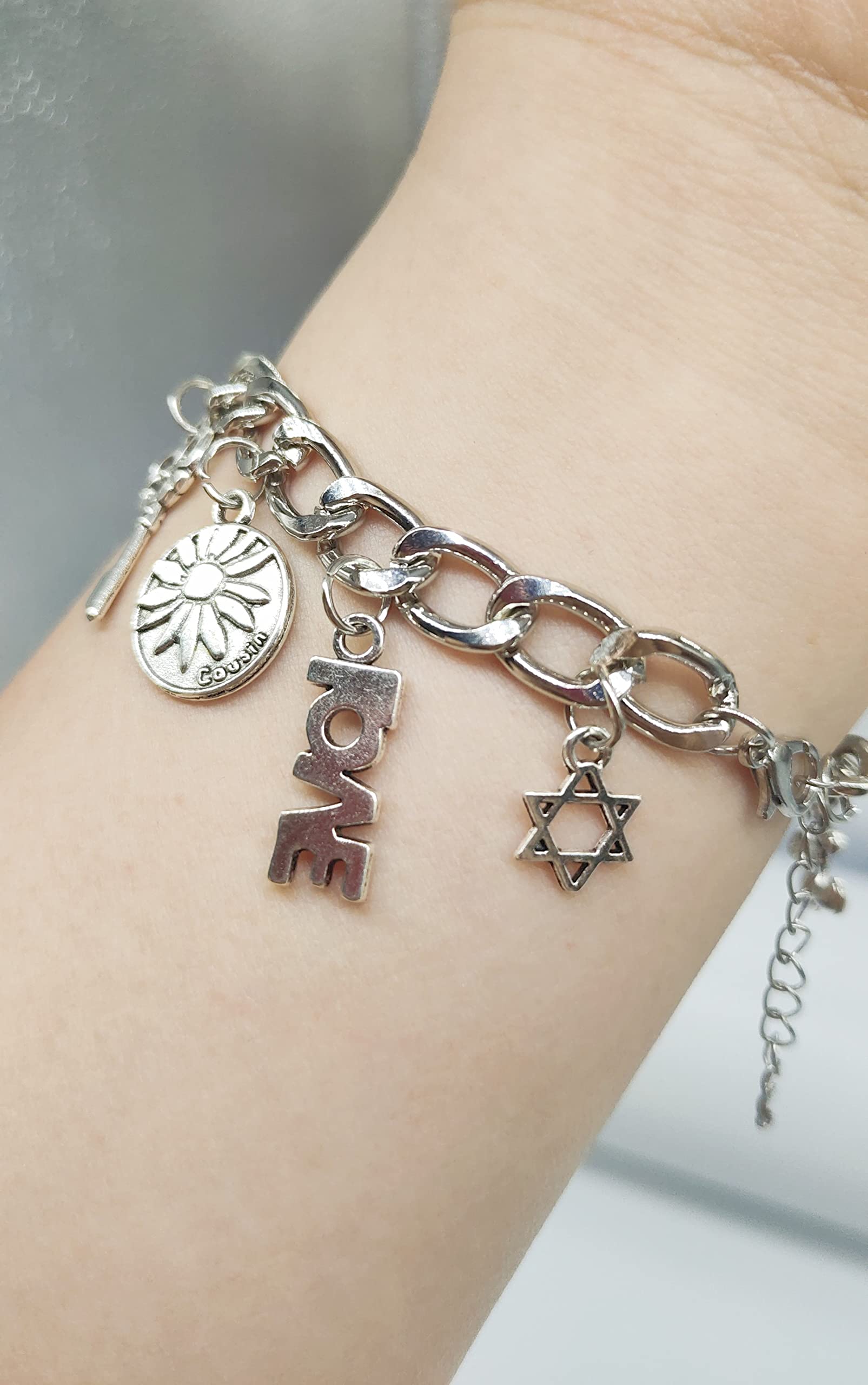 Dofihy Charm Bracelets for Women Bracelets for Women Lady's Pendent Charm Wrist Chain Bracelet Bangle