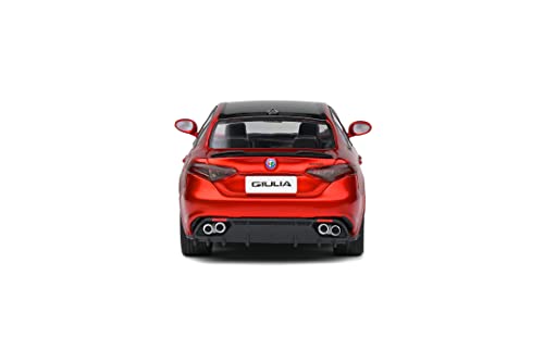 solido S4313102 ALFA Romeo Giulia QUADRIFOGLI None Collectible Miniature Car, Red, 1/43ème