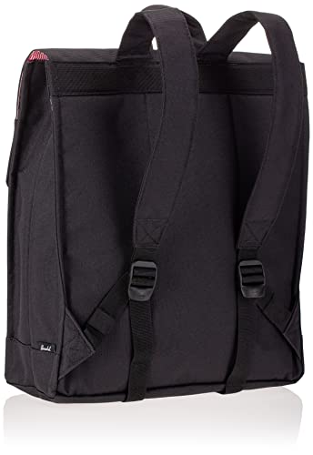 Herschel City Backpack, Black/Tan Synthetic Leather, Mid-Volume 14.0L