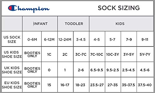 Champion unisex child Kids' Multipacks Socks, Crew Multi Script - Dark Blue, 9 7 US