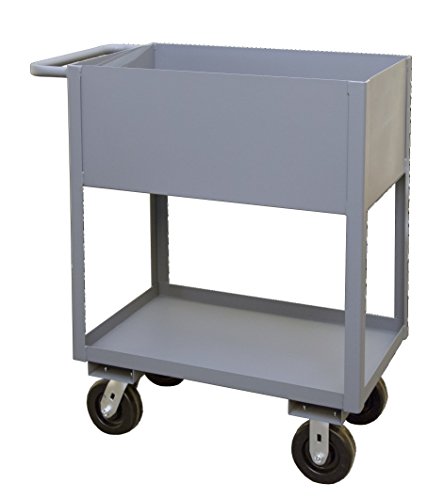 Durham RSC12-1830-2-3.6K-95 2 Shelf Stock Cart with Lips Up, 12", 3600 lb Capacity