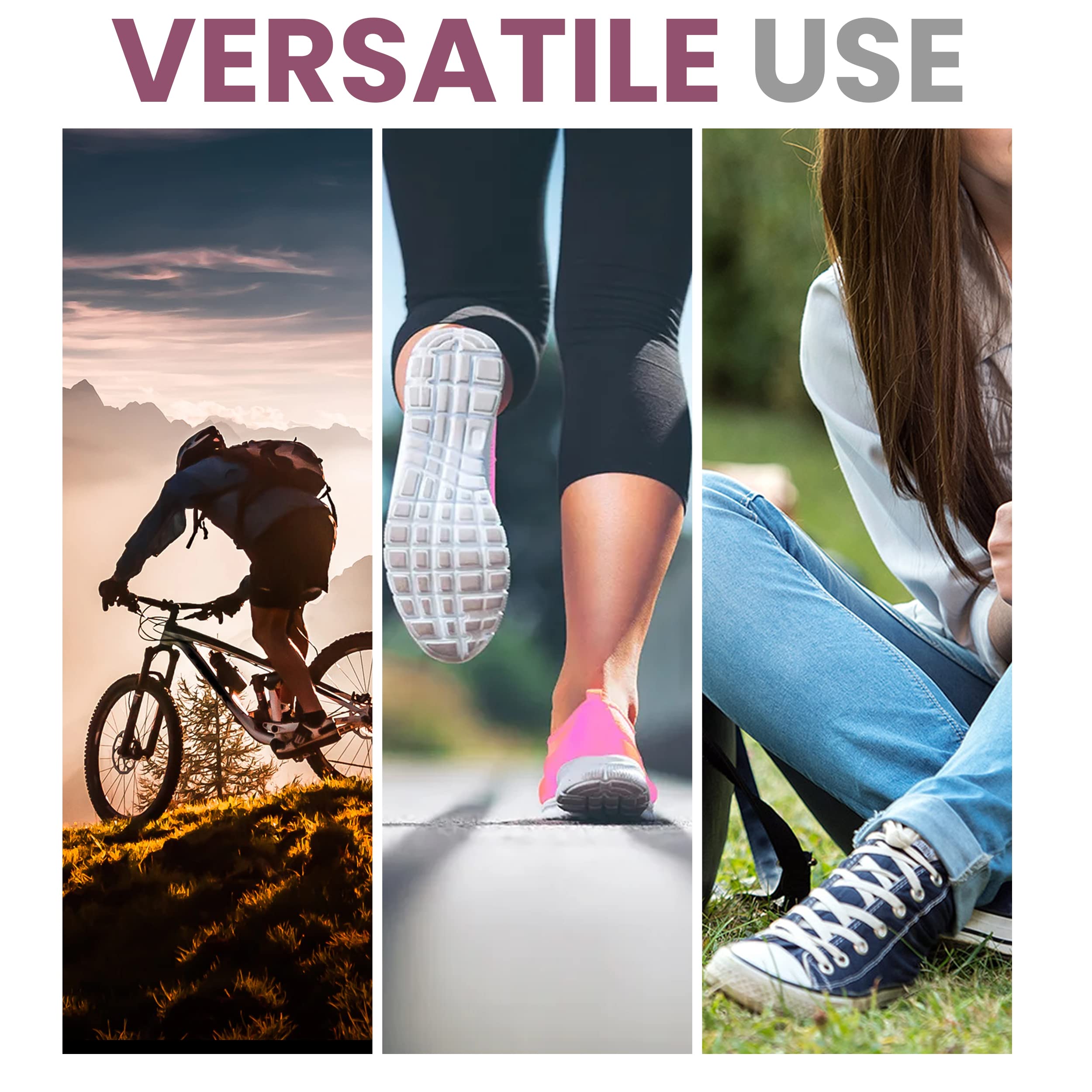 Compression Ankle Socks for Men & Women, Pack of 6, Athletic Cushioned Socks, Hiking, Running & Daily Wear, Size 7-10.