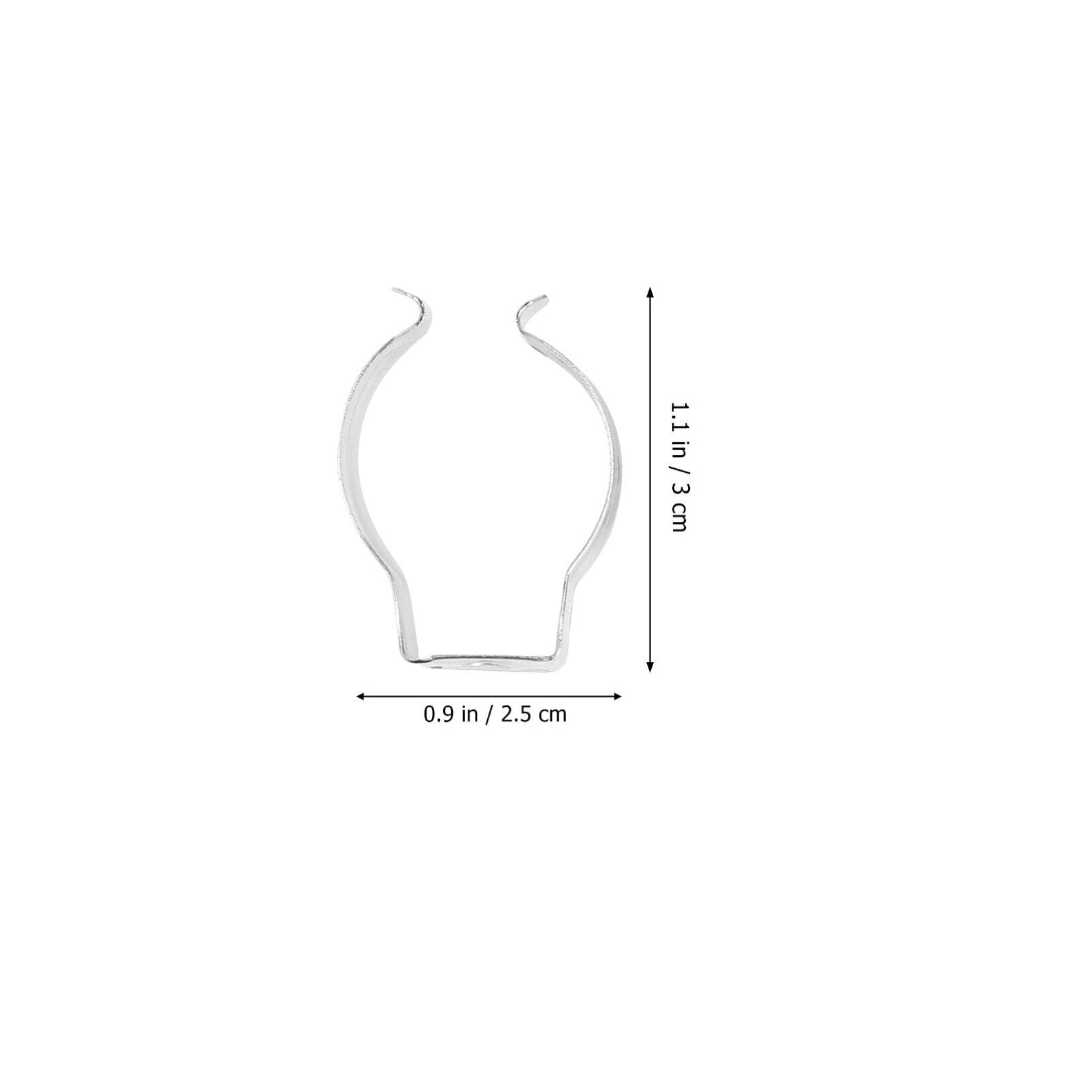 Cabilock 100Pcs LED T8 U Clips Holder Bracket Fluorescent Tube Stainless Steel Lamp Support Lampholder Pipe Clamps for 8FT LED Light Bulbs