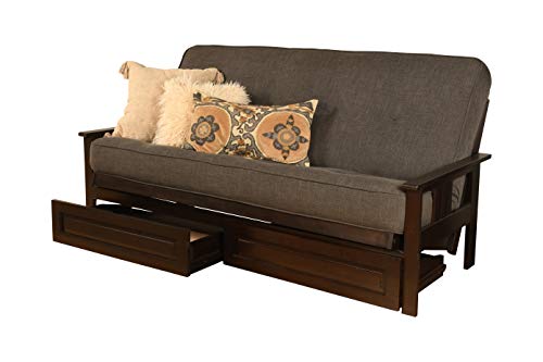 Kodiak Furniture Monterey Frame with Fabric Mattress in Espresso/Charcoal Gray