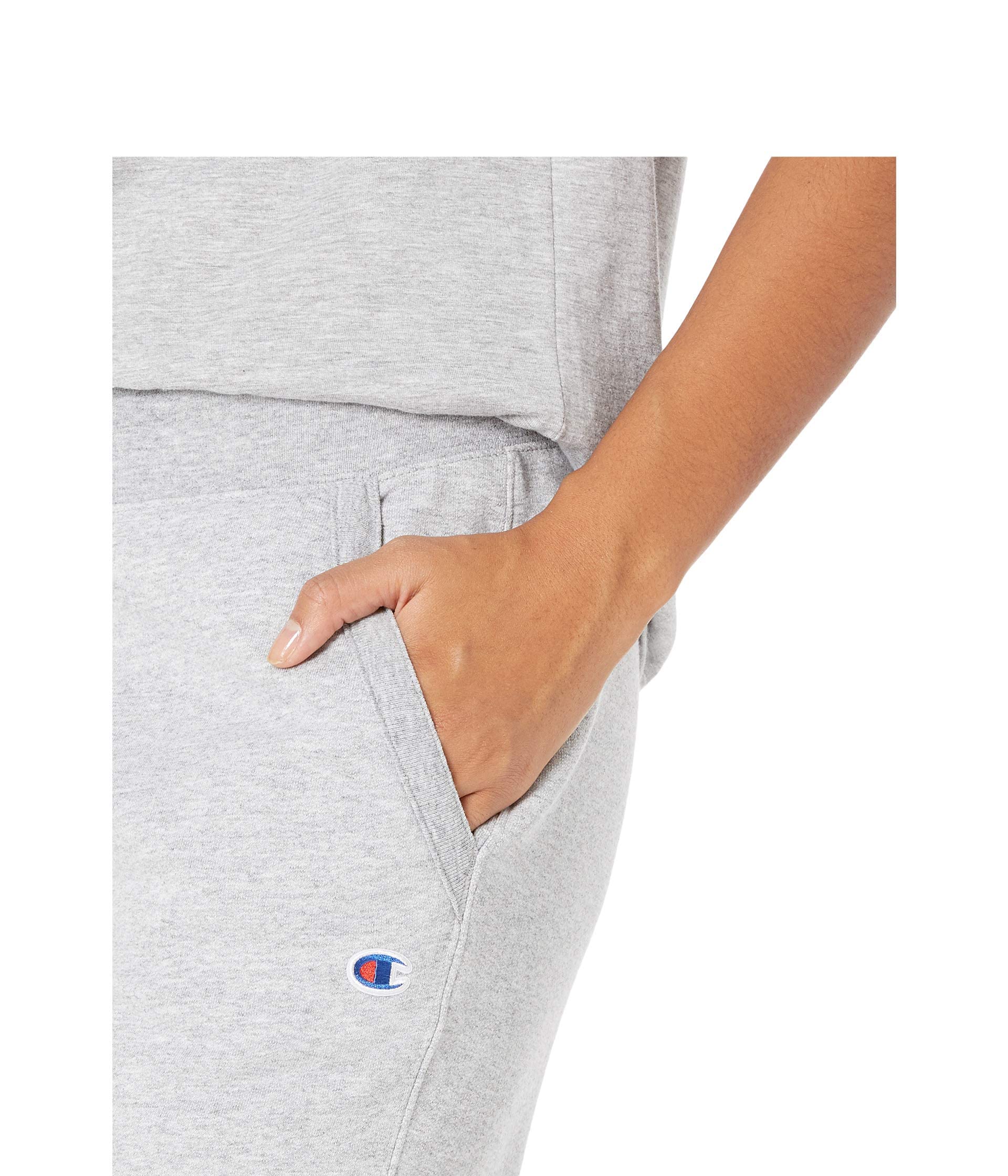 Champion Women's Powerblend Joggers, Script Logo, Black-Y07459, Large