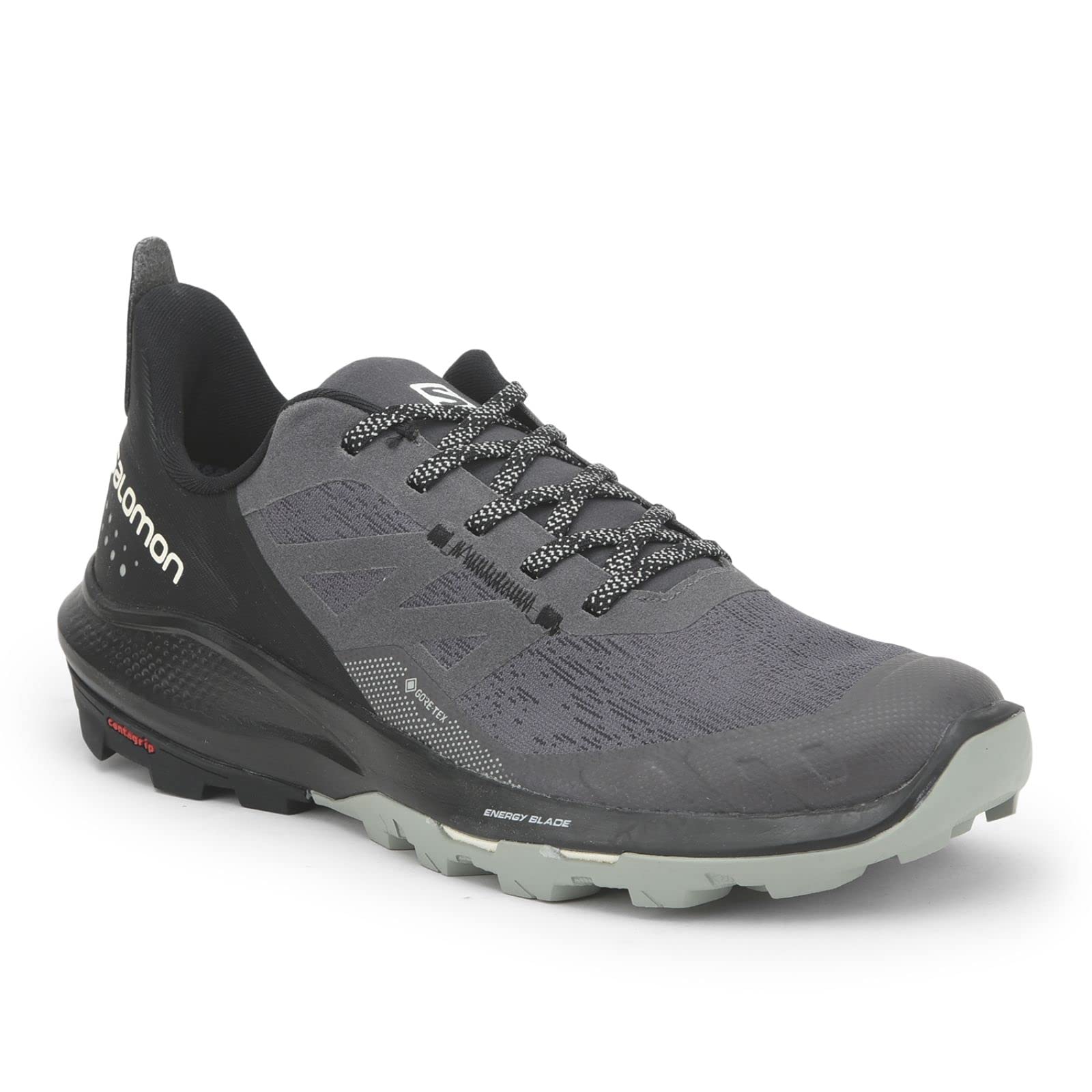 Salomon Men's OUTPULSE Gore-Tex Hiking Shoes for Men, Magnet/Black/Wrought Iron, 9