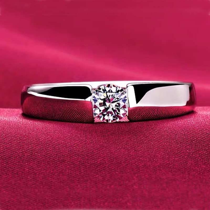 Clear CZ Ring Pure White Tibetan Silver Platinum Color Rings For Women Wedding Band Gift Jewelry 23340 (RD10-11)