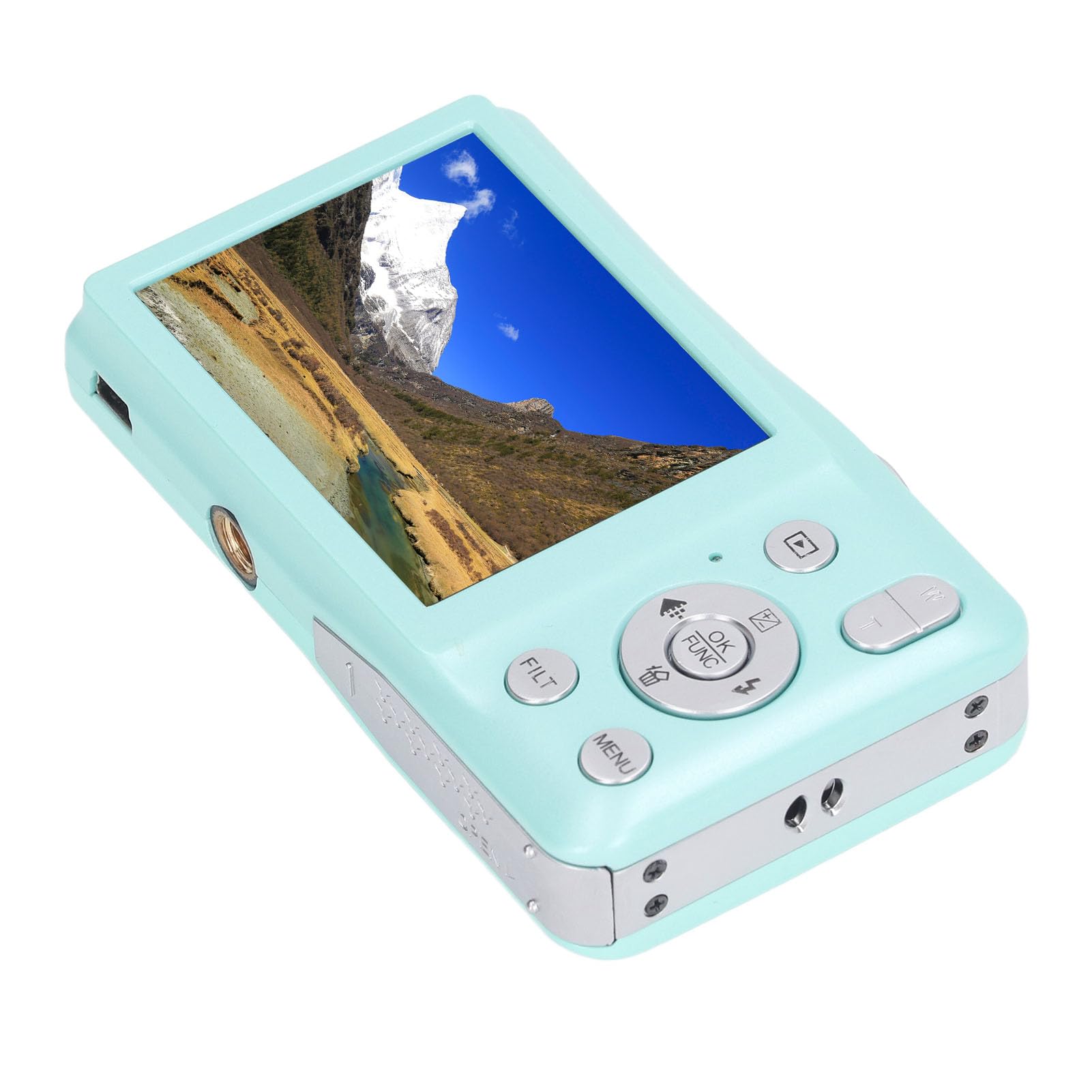 Compact Digital Camera, 2.7in Screen Photo and Video 68MP Digital Camera 750mAh Battery Beauty Filter for Daily (Green)