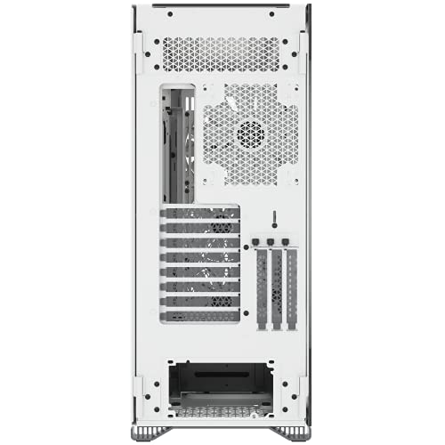 CORSAIR iCUE 7000X RGB Full-Tower ATX PC Case – Three Tempered Glass Panels – Spacious Interior – Easy Cable Management – 4x CORSAIR SP140 RGB ELITE Fans Included – White