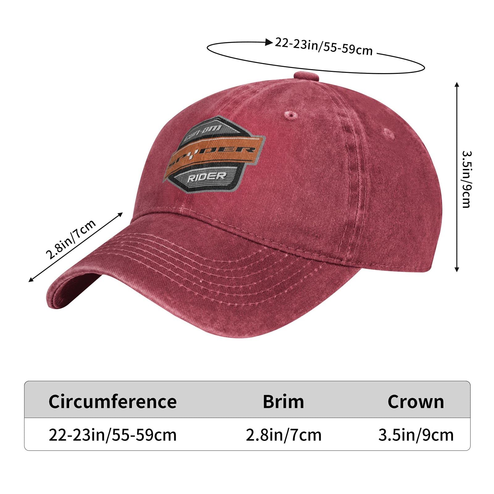 Cowboy Hat Can Am Spyder Durable and Beautiful Adult Cotton Hat One Size Red