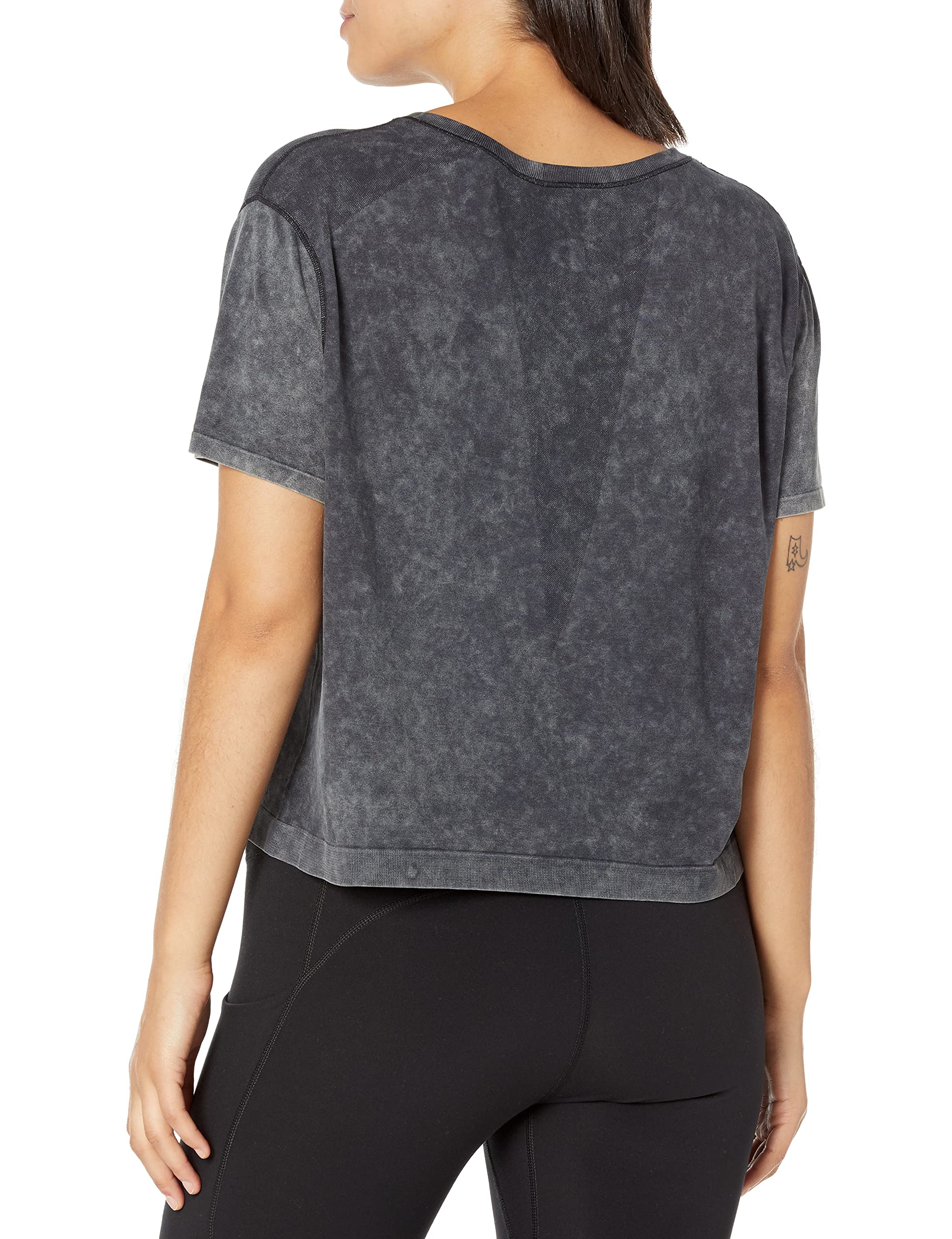 Champion Women's Eco Infinity Cropped Tee, Black, Medium