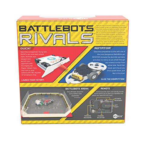 HEXBUG BattleBots Rivals 5.0 (Rotator and Duck!) Toys for Kids - Fun Battle Bot Hex Bugs - Remote Controlled Robot Toy - Batteries Included - Ages 8 and up