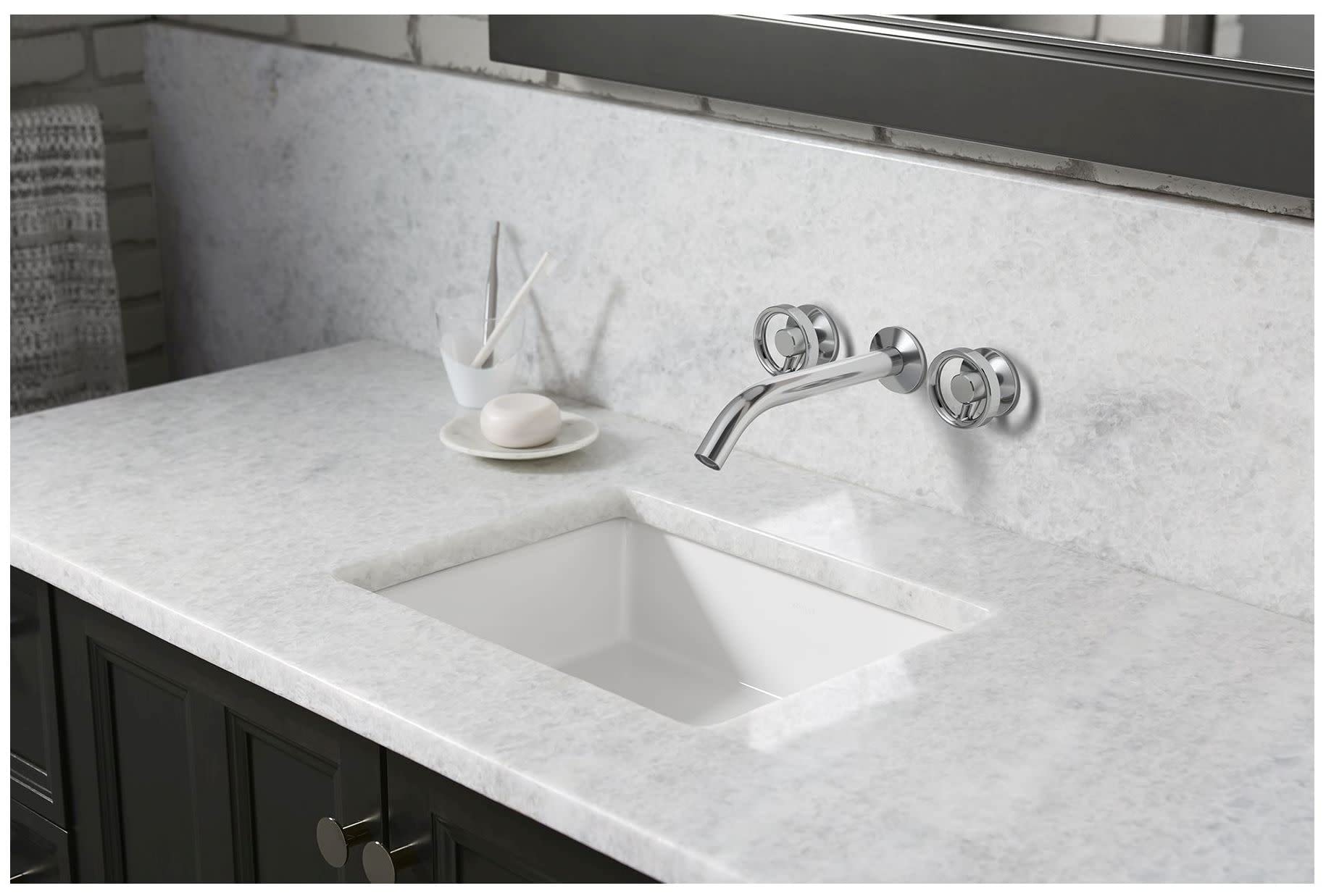 KOHLER Components Wall-Mount Bathroom Sink Faucet Spout With Tube Design 1.2 GPM