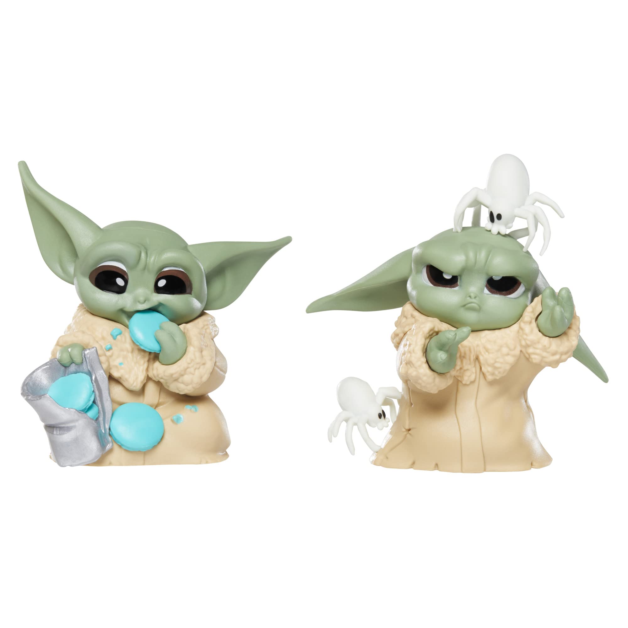 STAR WARS The Bounty Collection Series 4, 2-Pack Grogu Collectible Figures, 2.25-Inch-Scale Pesky Spiders, Cookie Eating, Ages 4 and Up