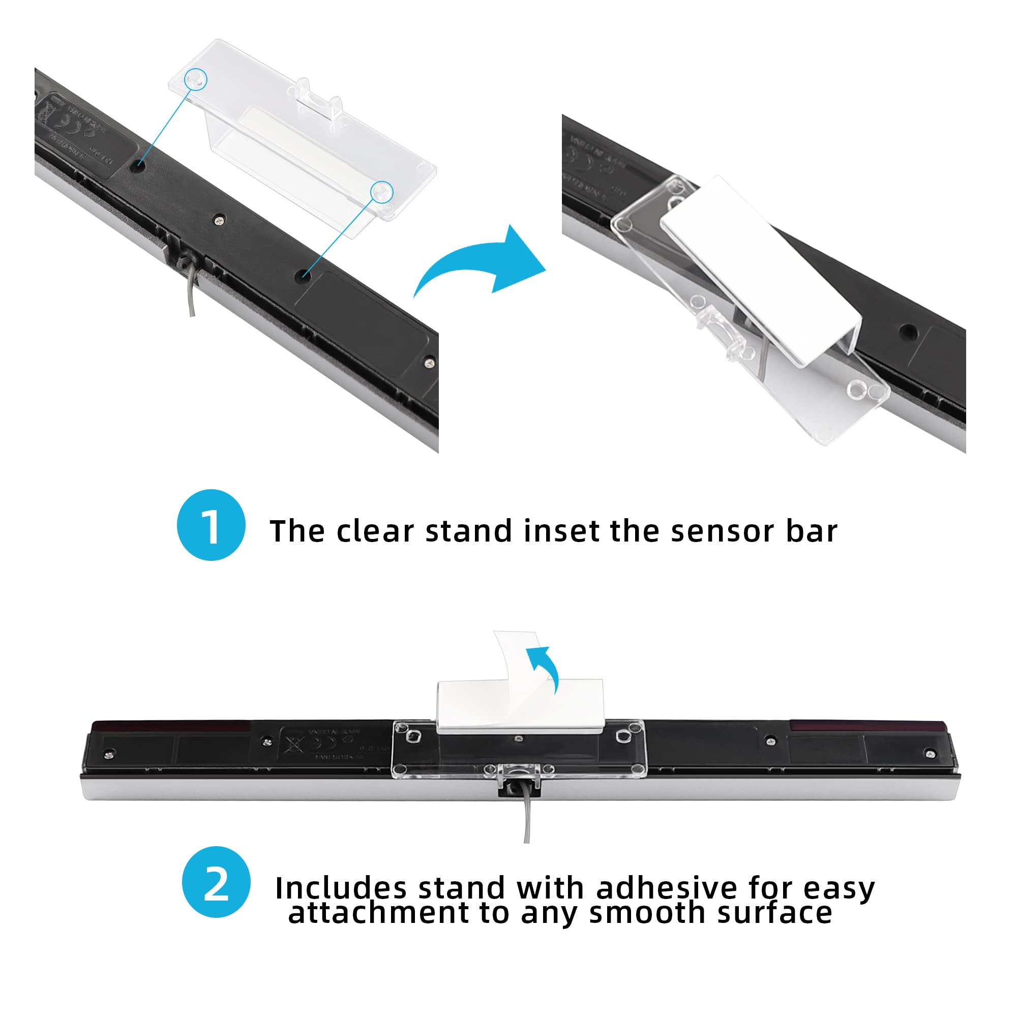 Xahpower Sensor Bar for Wii and Charger for Wii U Gamepad