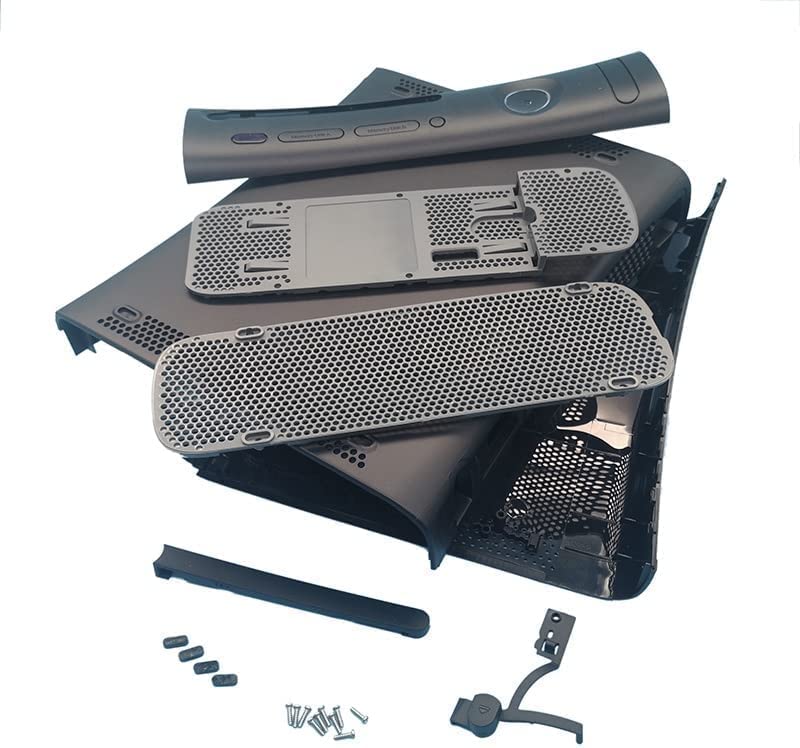 Console Full Housing Shell Case Cover for Xbox 360 Fat Console Replacement (Black)