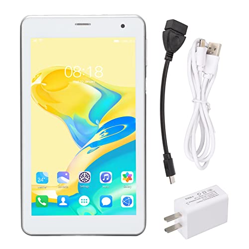 Cuifati 7 Inch Tablet PC, 2G RAM 32G ROM, HD Display, 5G WiFi Dual Band Dual Camera Tablet PC with Dual Card Slot, Support 128GTF Card, for Android 9.0(Blue)
